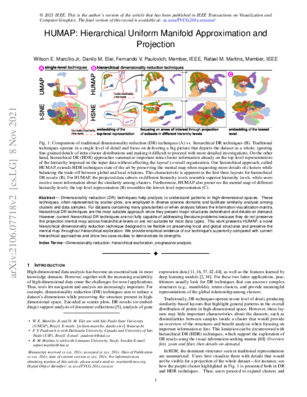 (PDF) HUMAP: Hierarchical Uniform Manifold Approximation and Projection
