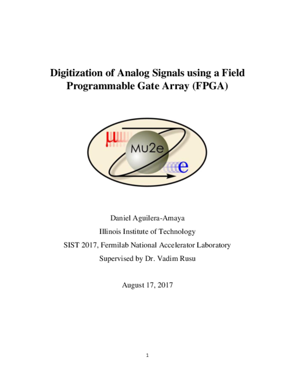 Pdf Digitization Of Analog Signals Using A Field Programmable Gate Array Fpga Daniel
