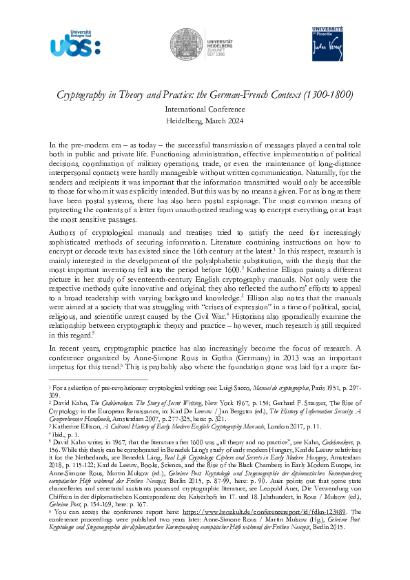 (PDF) Cryptography in Theory and Practice: The German-French Context ...