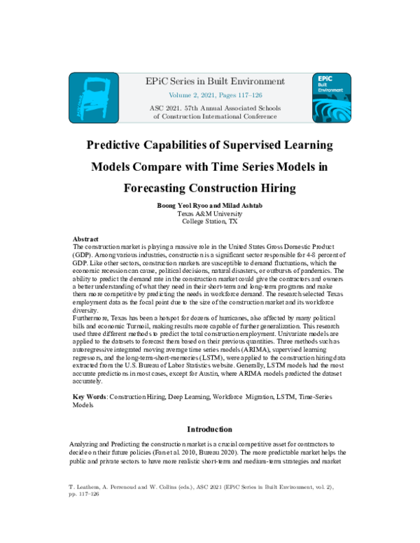 Pdf Predictive Capabilities Of Supervised Learning Models Compare