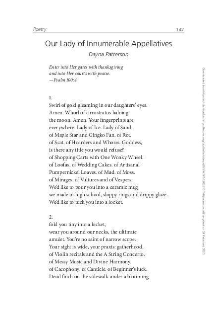 (PDF) Our Lady of Innumerable Appellatives