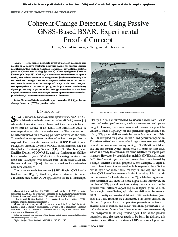 (PDF) Coherent Change Detection Using Passive GNSS-Based BSAR ...