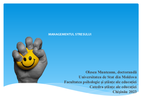 (PPT) Managementul stresului