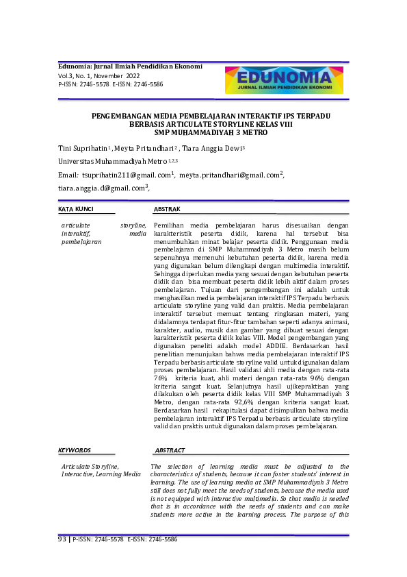 (PDF) Pengembangan Media Pembelajaran Interaktif Ips Terpadu Berbasis Articulate Storyline Kelas ...