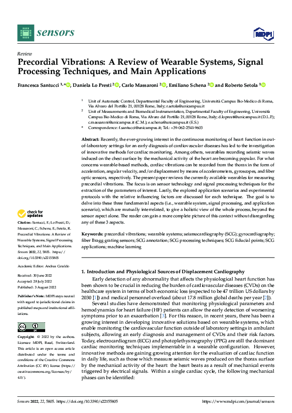 (PDF) Precordial Vibrations: A Review of Wearable Systems, Signal ...
