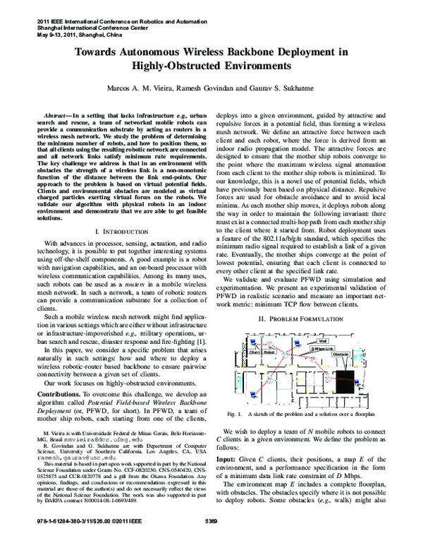 (PDF) Autonomous Robot Networks for Obstructed Areas