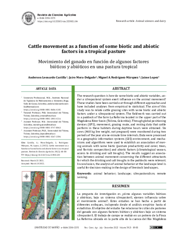 (PDF) Cattle movement as a function of some biotic and abiotic factors ...