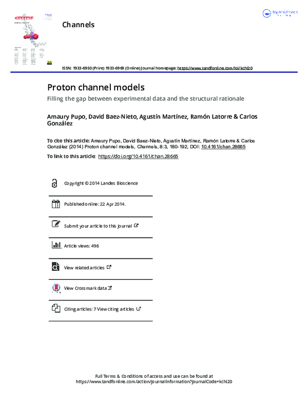 (PDF) Proton channel models
