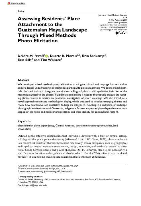 (PDF) Assessing Residents’ Place Attachment to the Guatemalan Maya ...