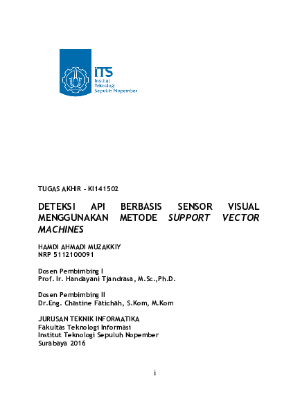 (PDF) Deteksi Api Berbasis Sensor Visual Menggunakan Metode Support ...