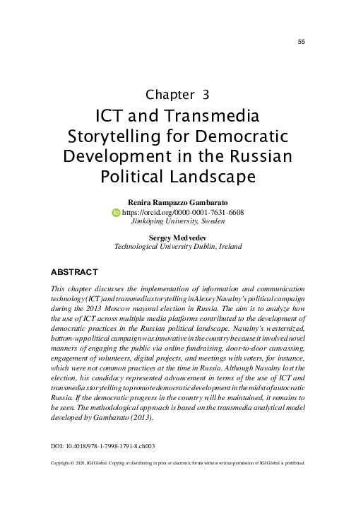 (PDF) ICT and Transmedia Storytelling for Democratic Development in the ...