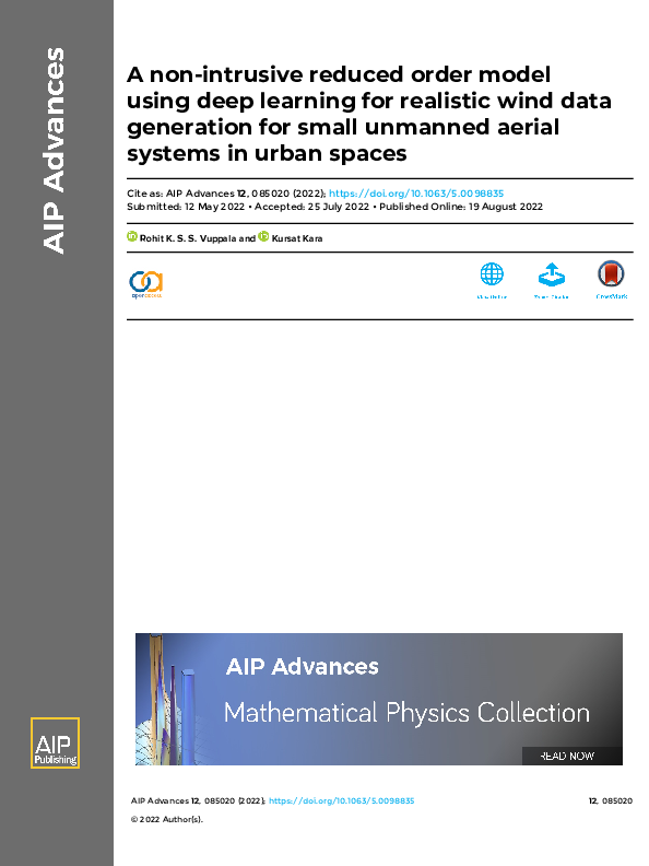 Pdf A Non Intrusive Reduced Order Model Using Deep Learning For Realistic Wind Data Generation