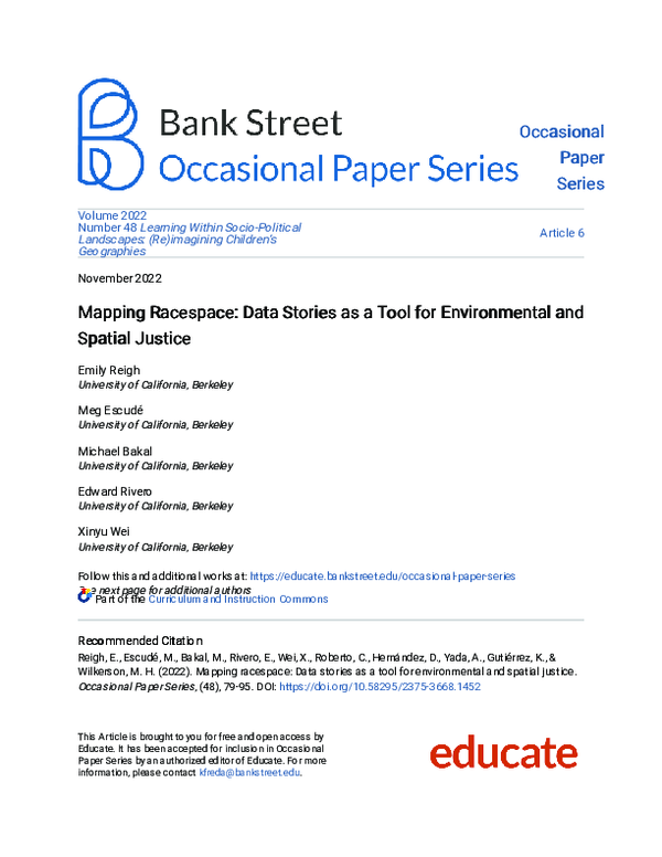 (PDF) Mapping Racespace: Data Stories as a Tool for Environmental and ...