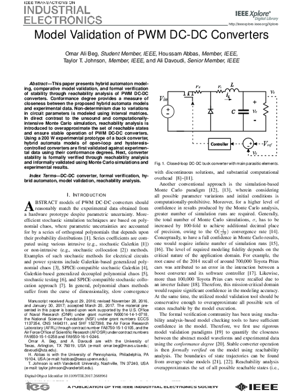(PDF) Model Validation of PWM DC–DC Converters
