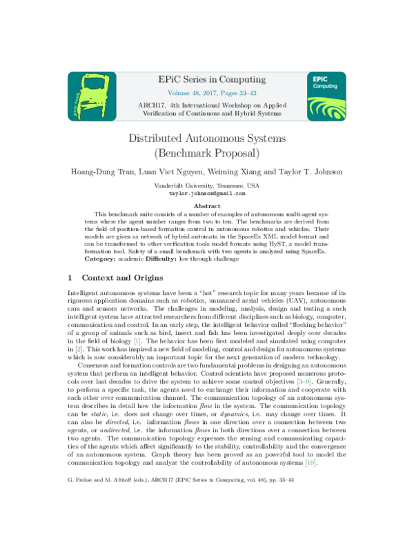 (PDF) Distributed Autonomous Systems