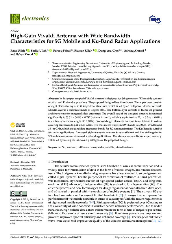 (PDF) High-Gain Vivaldi Antenna with Wide Bandwidth Characteristics for ...