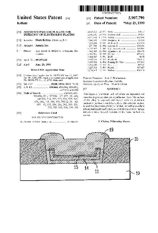 (PDF) Aluminum-palladium alloy for initiation of electroless plating