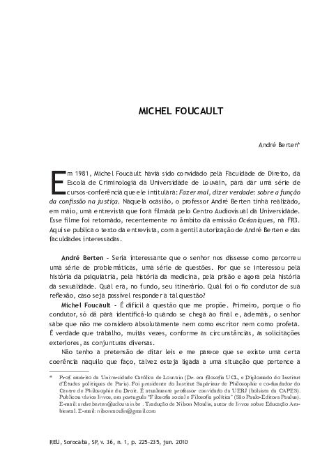 (PDF) Michel Foucault