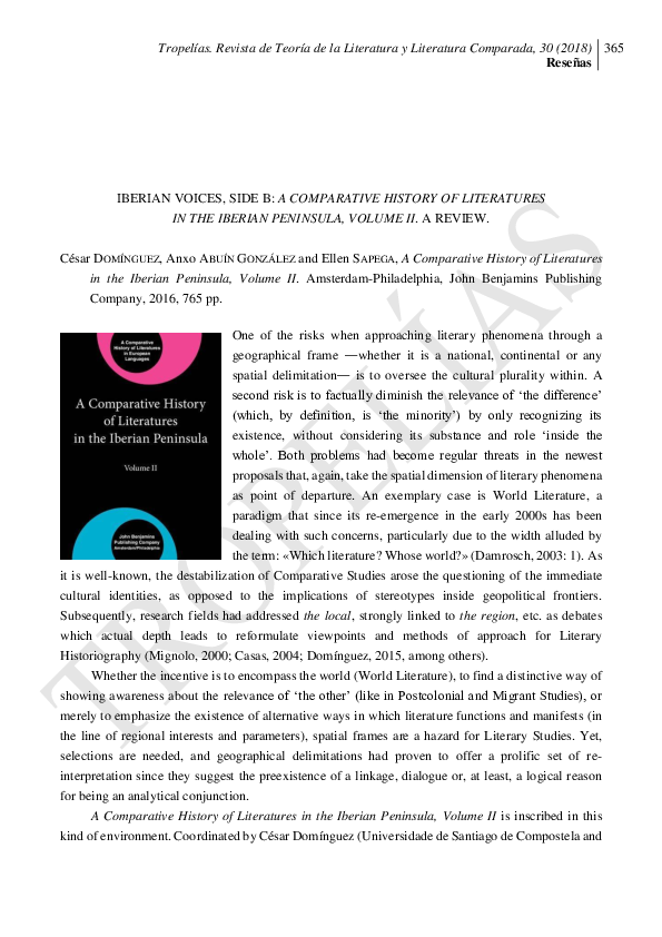 (PDF) César DOMÍNGUEZ, Anxo ABUÍN GONZÁLEZ and Ellen SAPEGA, "A ...