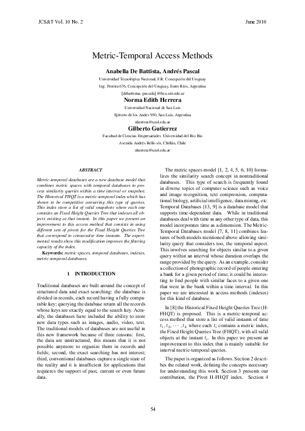 (PDF) Metric-Temporal Access Methods