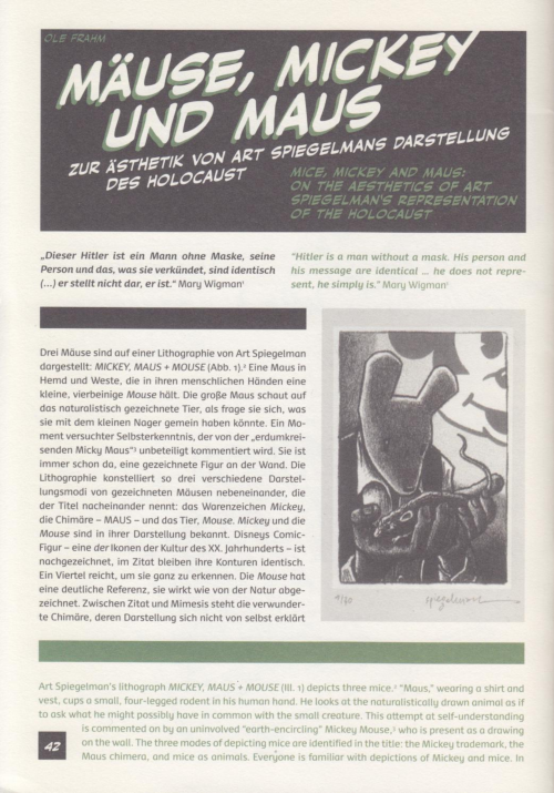 (PDF) Mice, Mickey and MAUS. On the Aesthetics of Art Spiegelman's ...