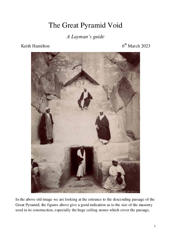 (PDF) The Great Pyramid Void, A layman's guide