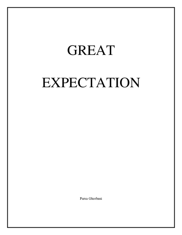 (DOC) Great Expectation book review