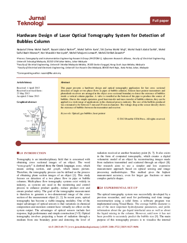 (PDF) Hardware Design of Laser Optical Tomography System for Detection ...