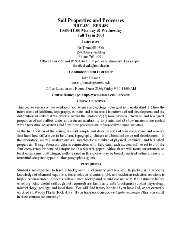 (PDF) Soil properties and processes