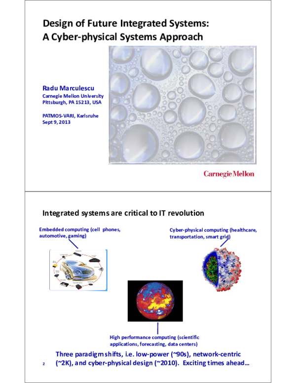 (PDF) Design of future integrated systems: A cyber-physical systems ...