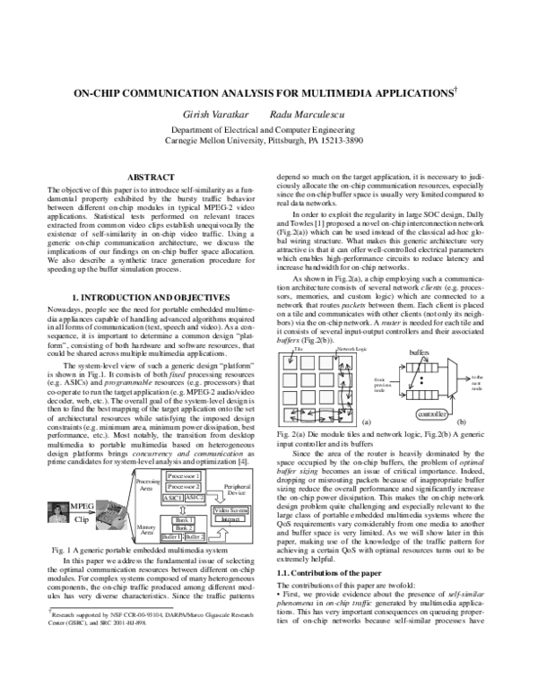 (PDF) On-chip communication analysis for multimedia applications
