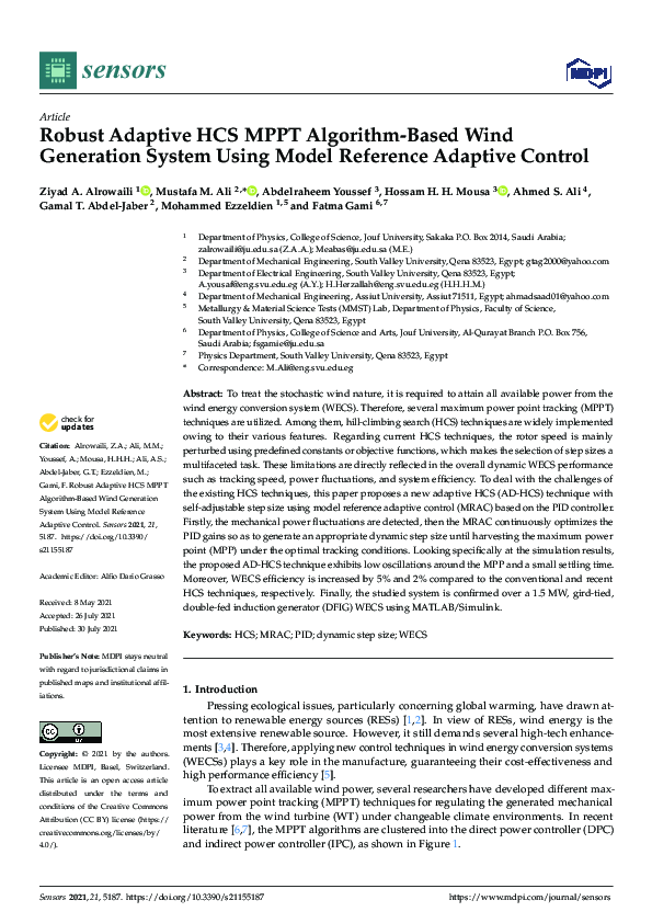 (PDF) Robust Adaptive HCS MPPT Algorithm-Based Wind Generation System ...