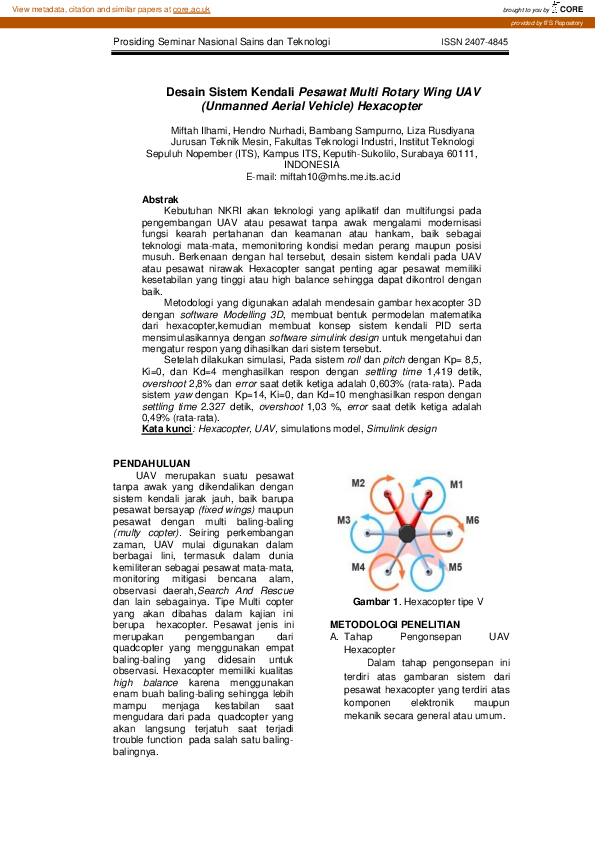 (PDF) Desain Sistem Kendali Pesawat Multi Rotary Wing Uav (Unmanned ...