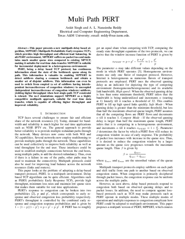 (PDF) Multi Path PERT