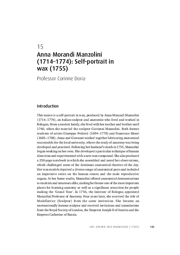 (PDF) • “Anna Morandi Manzolini (1714-1774)”, in Women in the History ...