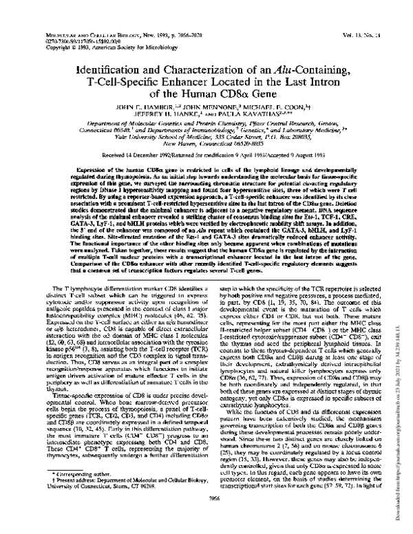 (PDF) Identification and characterization of an Alu-containing, T-cell ...