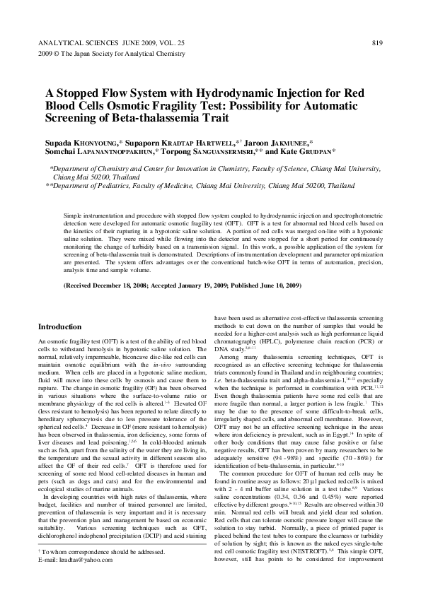 (PDF) A Stopped Flow System with Hydrodynamic Injection for Red Blood ...