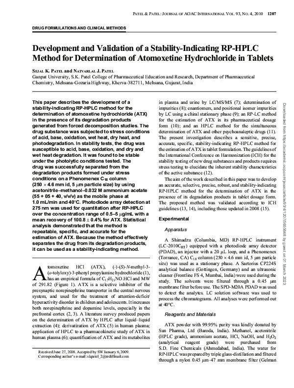 Pdf Development And Validation Of Uv Spectrophotometric Method For