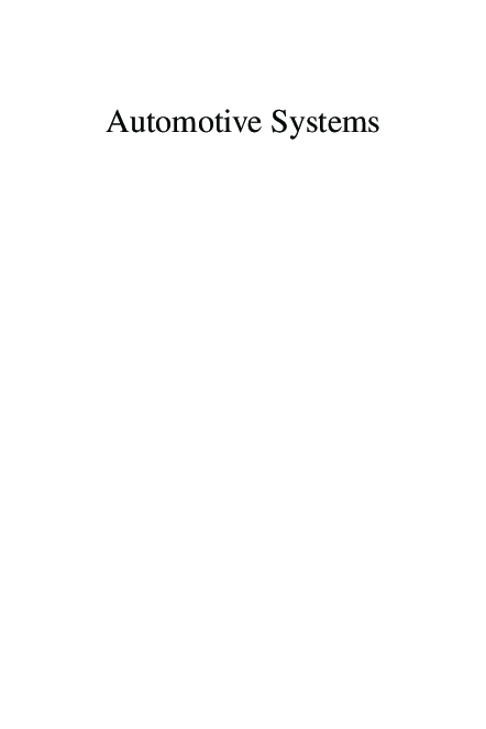 (PDF) Automotive Systems