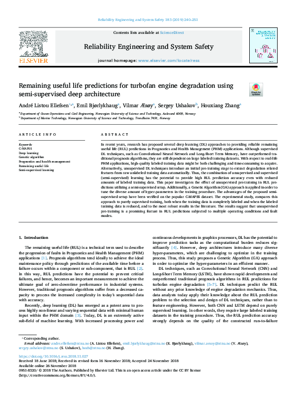(PDF) Remaining useful life predictions for turbofan engine degradation using semi-supervised ...