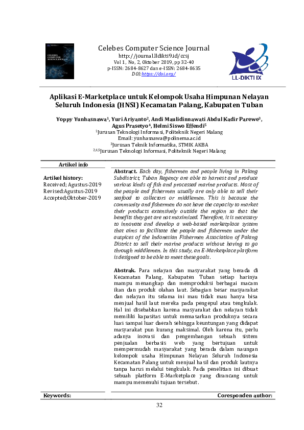 (PDF) Aplikasi E-Marketplace untuk Kelompok Usaha Himpunan Nelayan ...