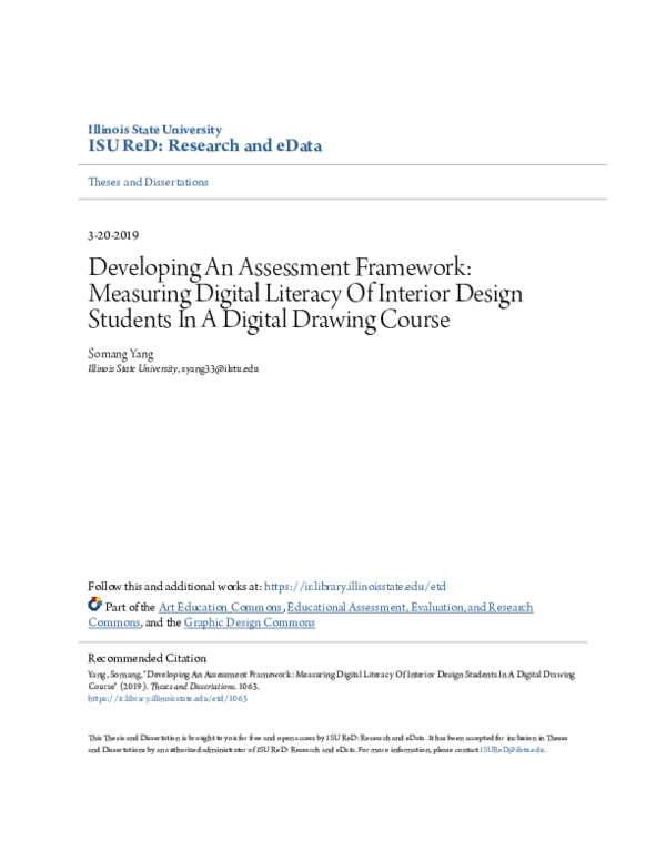 (PDF) Developing An Assessment Framework: Measuring Digital Literacy Of ...