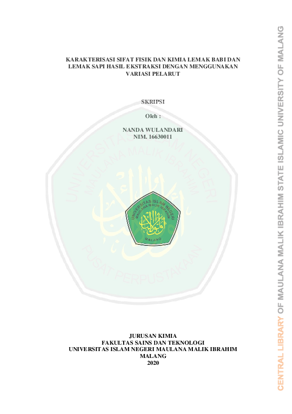 (PDF) Karakterisasi sifat fisik dan kimia lemak babi dan lemak sapi ... (PDF) Karakterisasi sifat fisik dan kimia lemak babi dan lemak sapi ...