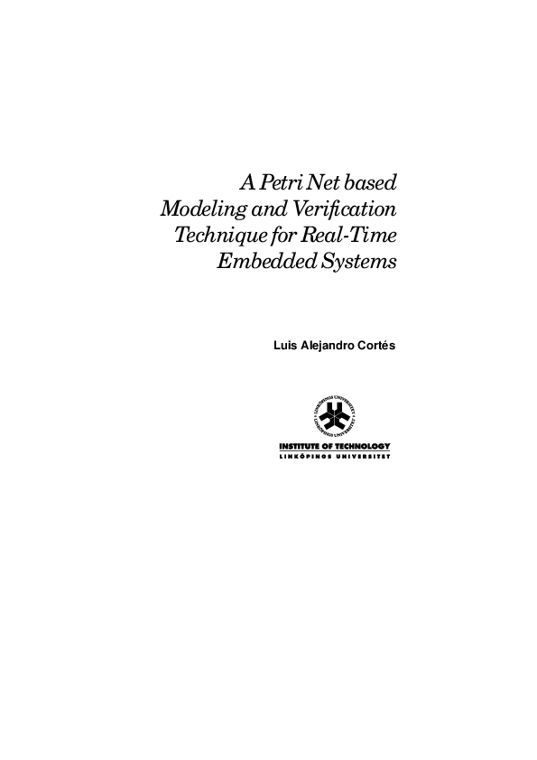 (PDF) A Petri net based modeling and verification technique for real ...