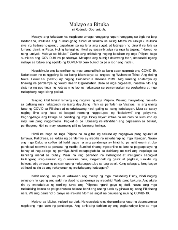 (PDF) Malayo sa Bituka