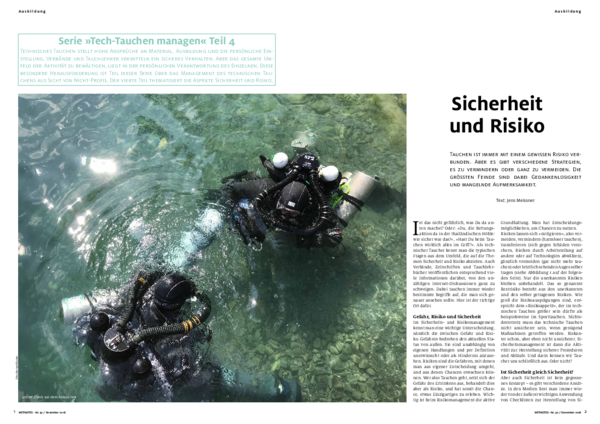 (PDF) Tech-Tauchen managen: Sicherheit und Risiko