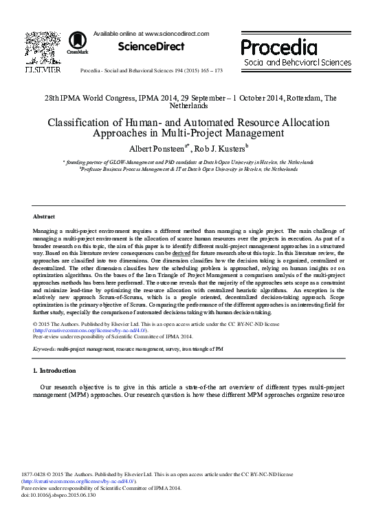 (PDF) Classification of Human- and Automated Resource Allocation ...