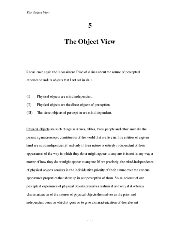 (PDF) The Object View