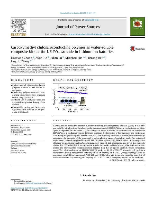 (PDF) Carboxymethyl chitosan/conducting polymer as water-soluble ...