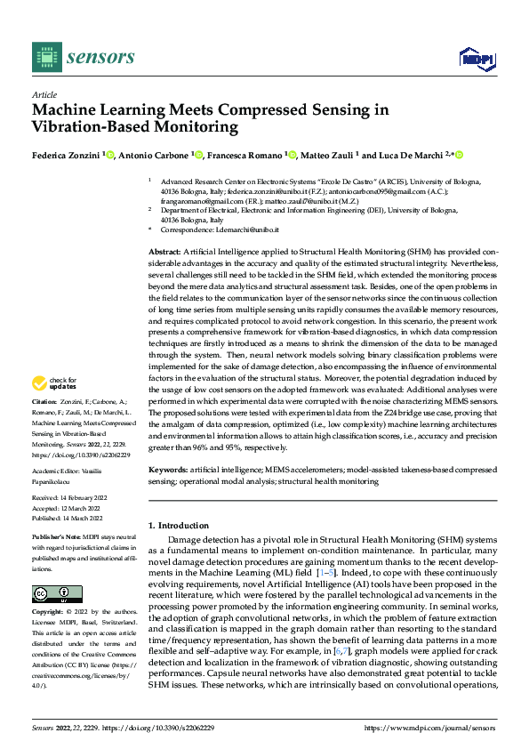 (PDF) Machine Learning Meets Compressed Sensing in Vibration-Based Monitoring